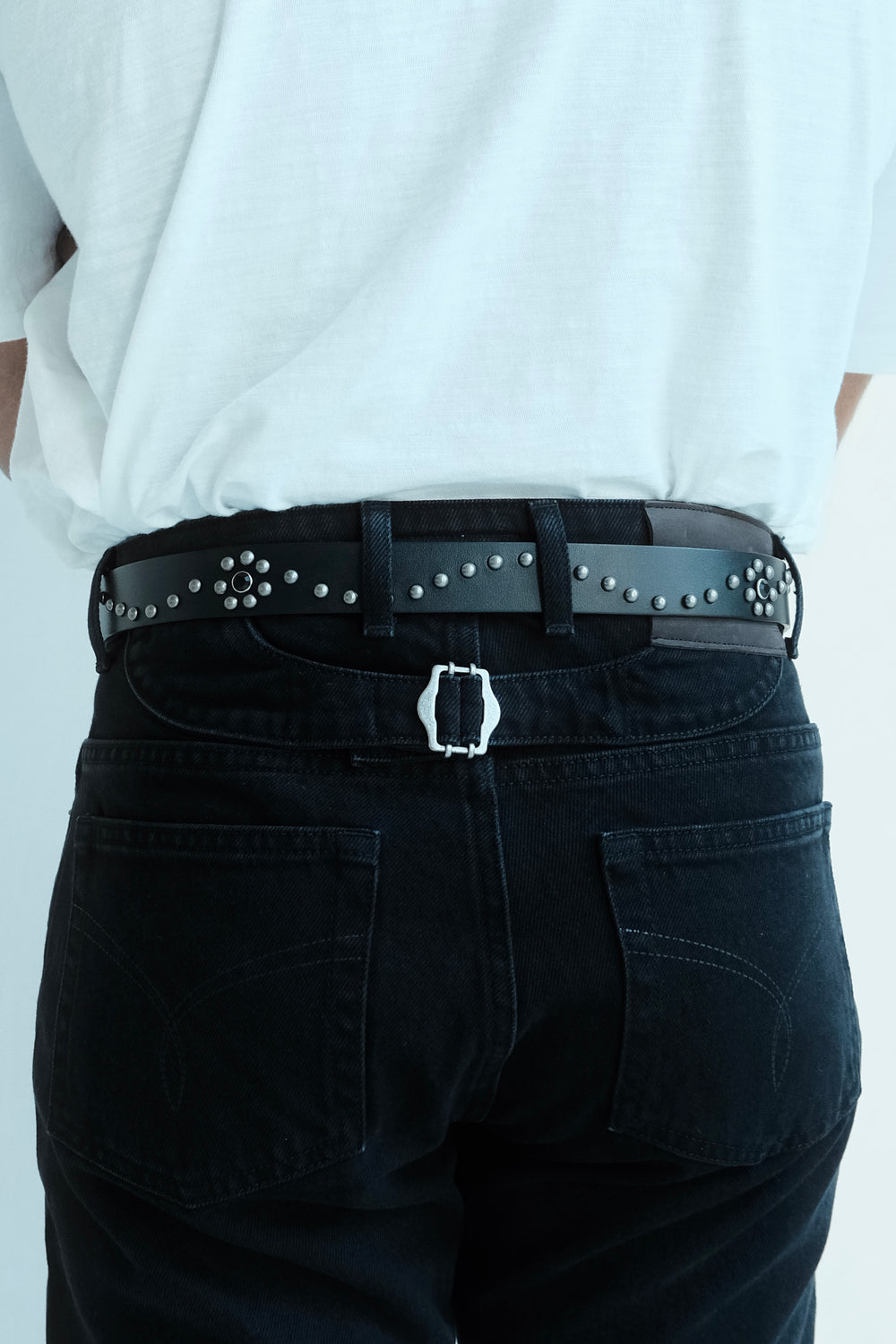 STUDDED BELT BLACK – BLEEDING INDIGO
